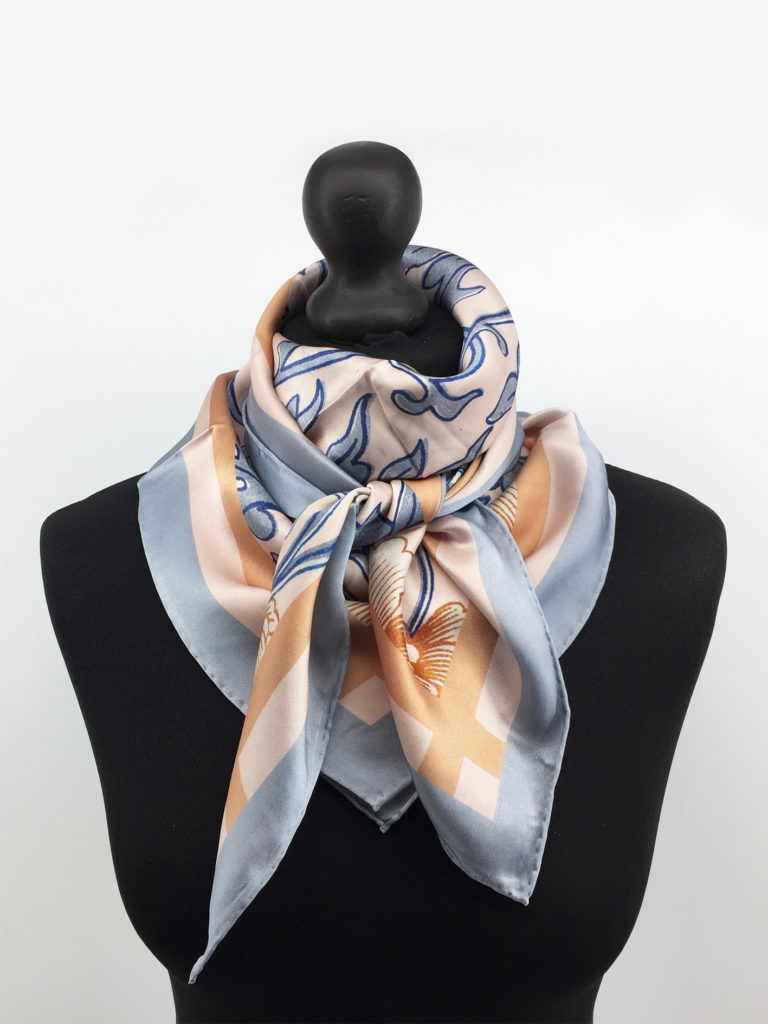 Luxurious silk scarf, 100% silk with hand rolled hem | JE GALLERY